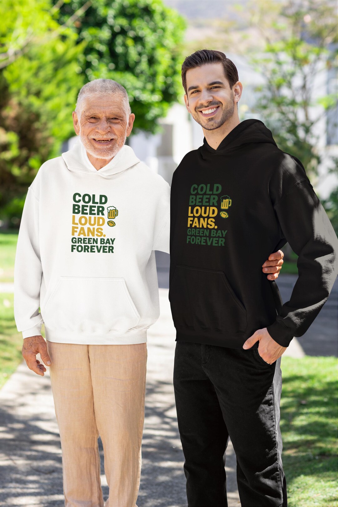 Cold Beer Loud Fans Green Bay Forever Hoodie | Football Tailgate ...