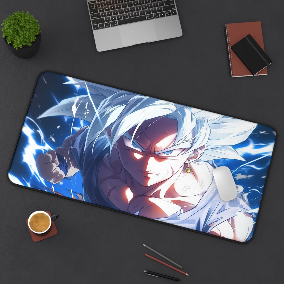 Dragon Ball Z Goku Ultra Instinct Desk Mat Gaming Desk Mat office Desk ...