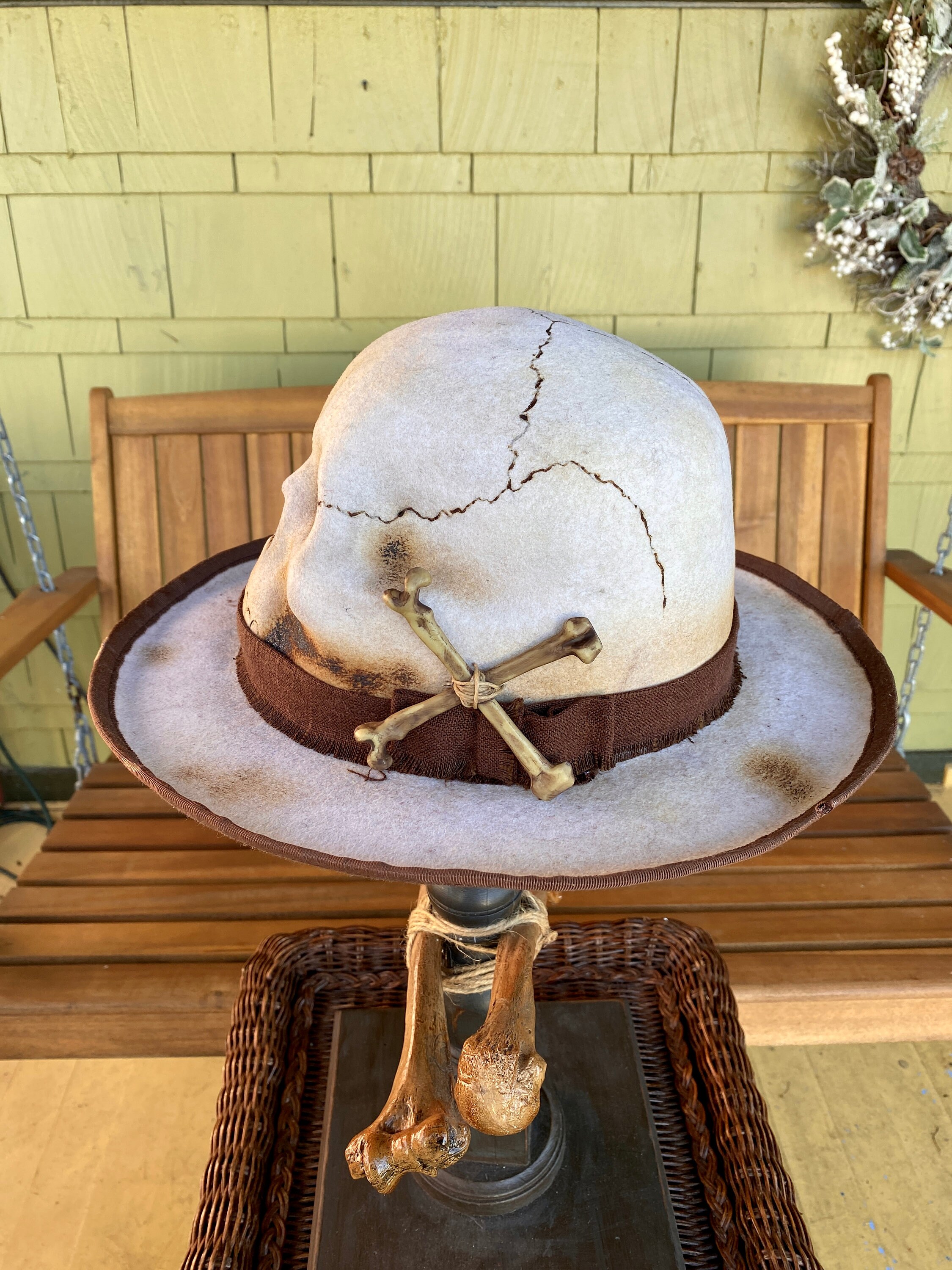 Skull & Crossbones Hat, Goth Men's Hat, Pirate Reenacting, Pirate Hat ...