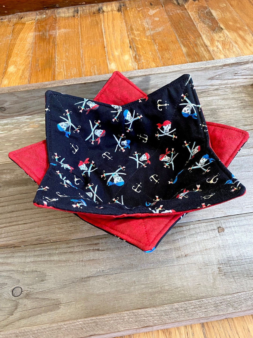 Pirate Bowl Cozy, Pirate Kitchen, Bowl Cozy, Bowl Cozies for Microwave ...