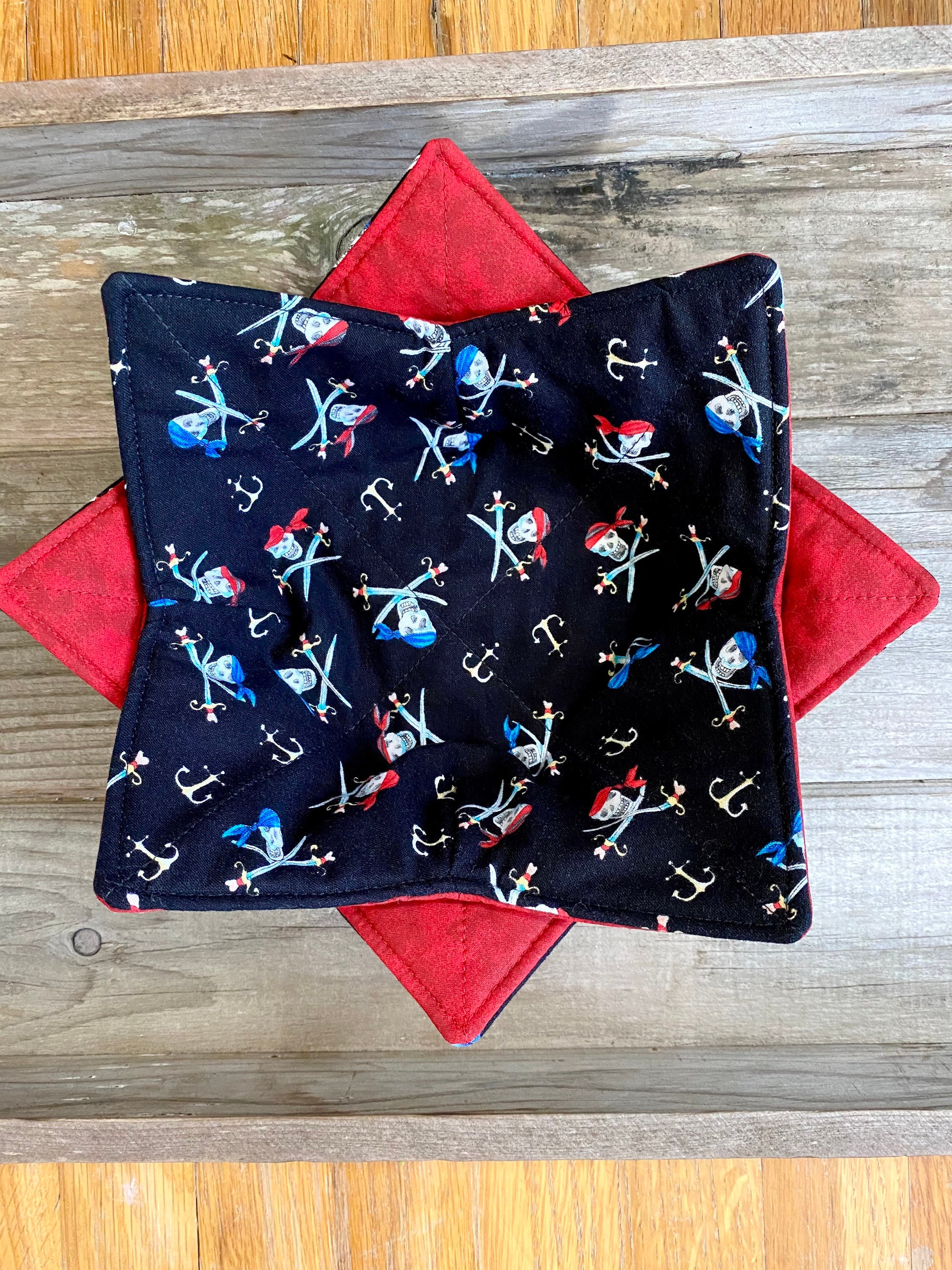 Pirate Bowl Cozy, Pirate Kitchen, Bowl Cozy, Bowl Cozies for Microwave ...