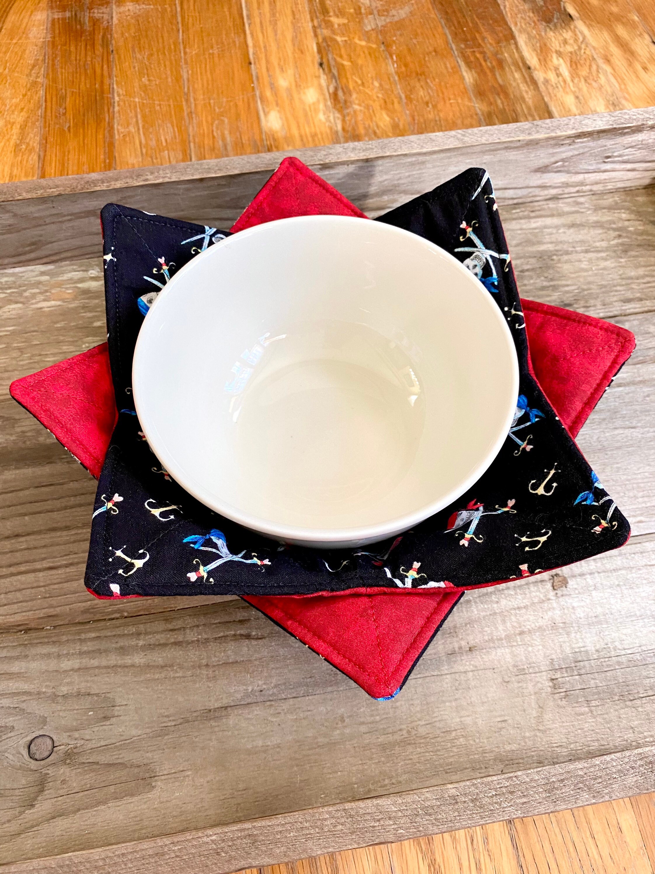 Pirate Bowl Cozy, Pirate Kitchen, Bowl Cozy, Bowl Cozies for Microwave ...