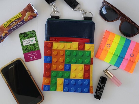 Cell Mate Lego Crossbody Cell Phone and Passport Bag - Etsy