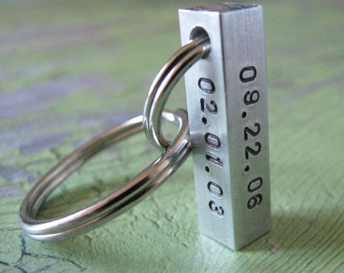 Custom Four Sided Bar Key Chain - Etsy