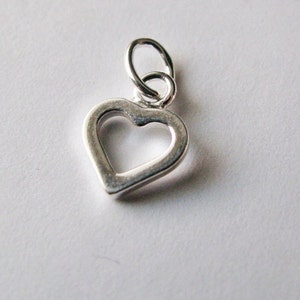 Small Open Heart Charm - Etsy