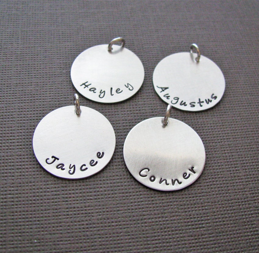 Custom large name charm | Etsy