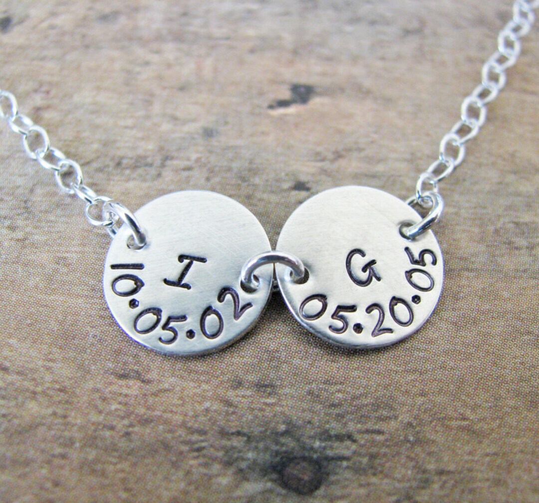 Personalized Double Initial Necklace - Etsy