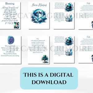 Book of Shadows Printables Baby Witch Grimoire Tarot Cards Digital ...