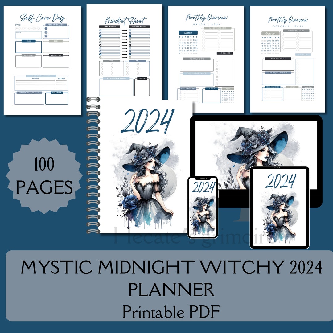 Witchy Planner Witch Journal Cottage Core Planner Grimoire Pages Wicca ...