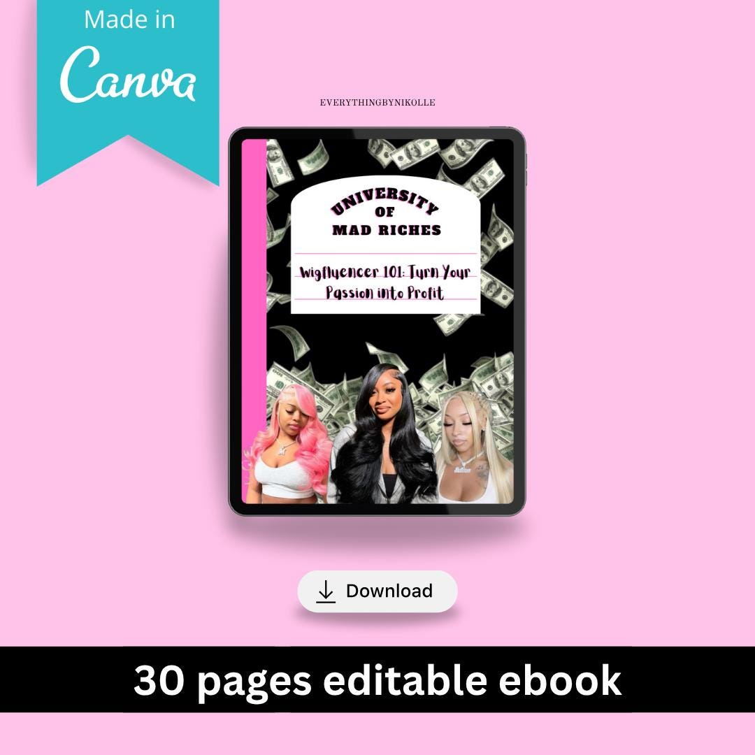 Wig Influencer Branding Worksheet | Digital PDF for Hair Creators ...