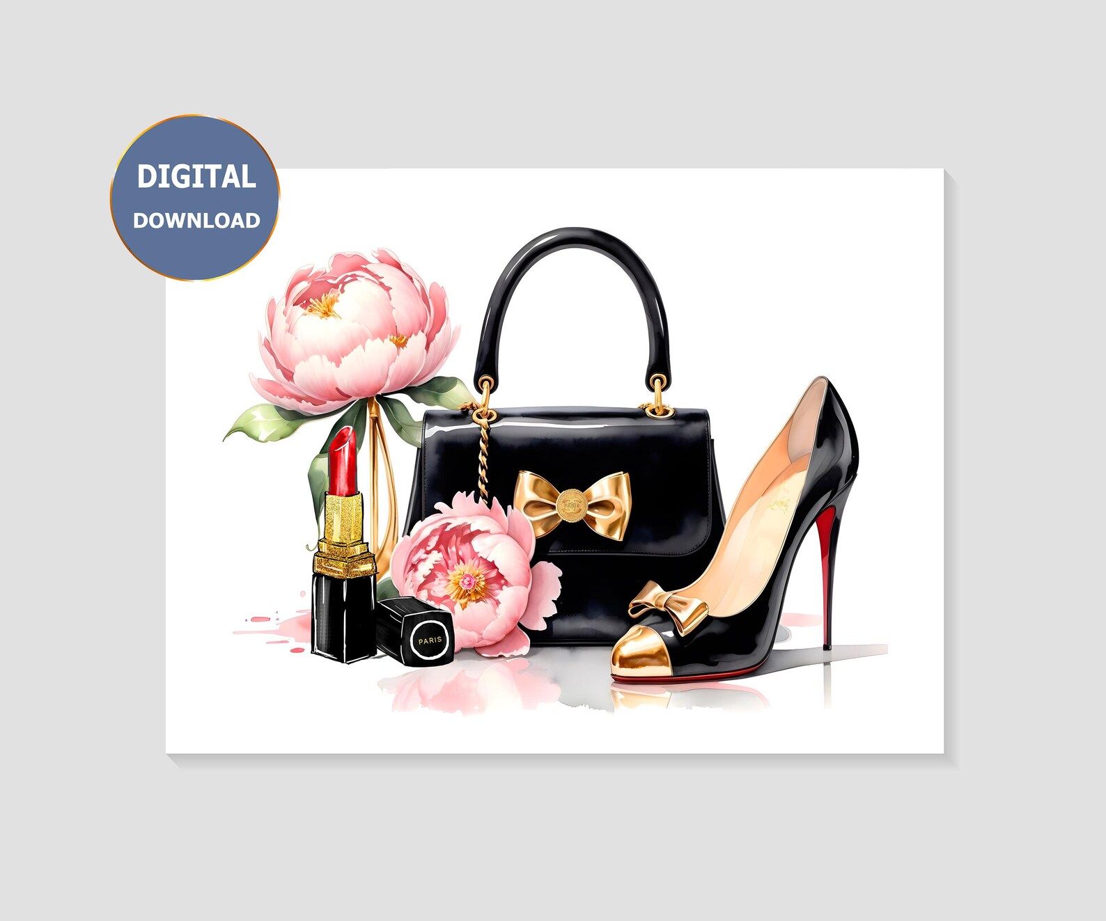 Fashion Wall Art Chic Fashion Beauty Digital Print Wall Art for Home ...