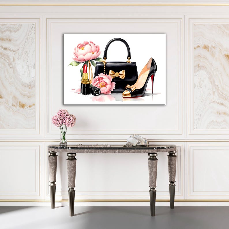 Fashion Wall Art Chic Fashion Beauty Digital Print Wall Art for Home ...