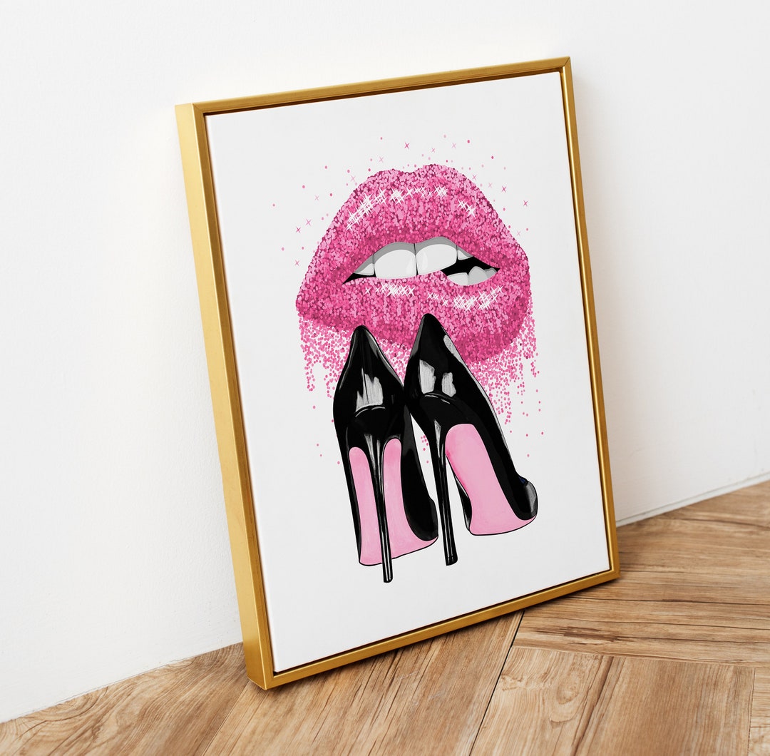 Chic Lips Fashion Printable Instant Digital Download for Home Decor ...