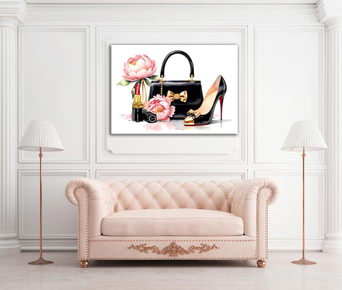 Fashion Wall Art Chic Fashion Beauty Digital Print Wall Art for Home ...