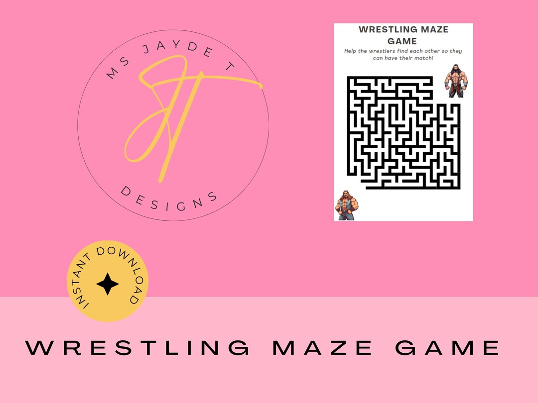 Pro Wrestling Maze Printable | Wrestling Activity Sheet for Kids ...