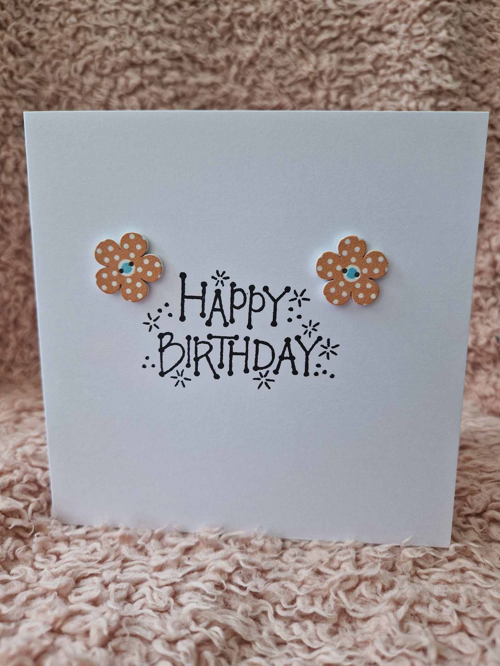 Handmade Button Birthday Cards - Etsy
