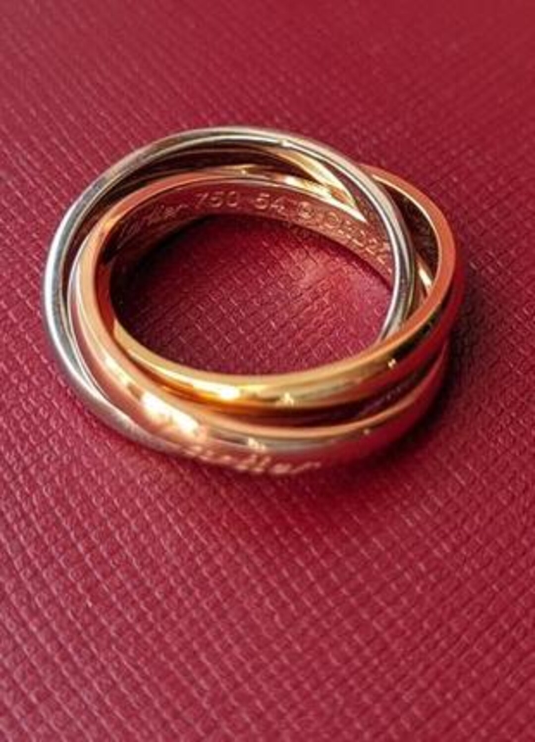 Cartier Iconic Design Gold Plated Designer Trinity Engraving Ring - Etsy
