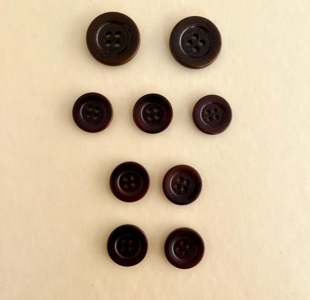 Vintage Brown Horn Blazer Button Set – 2 Large 7 Small – No Restock ...