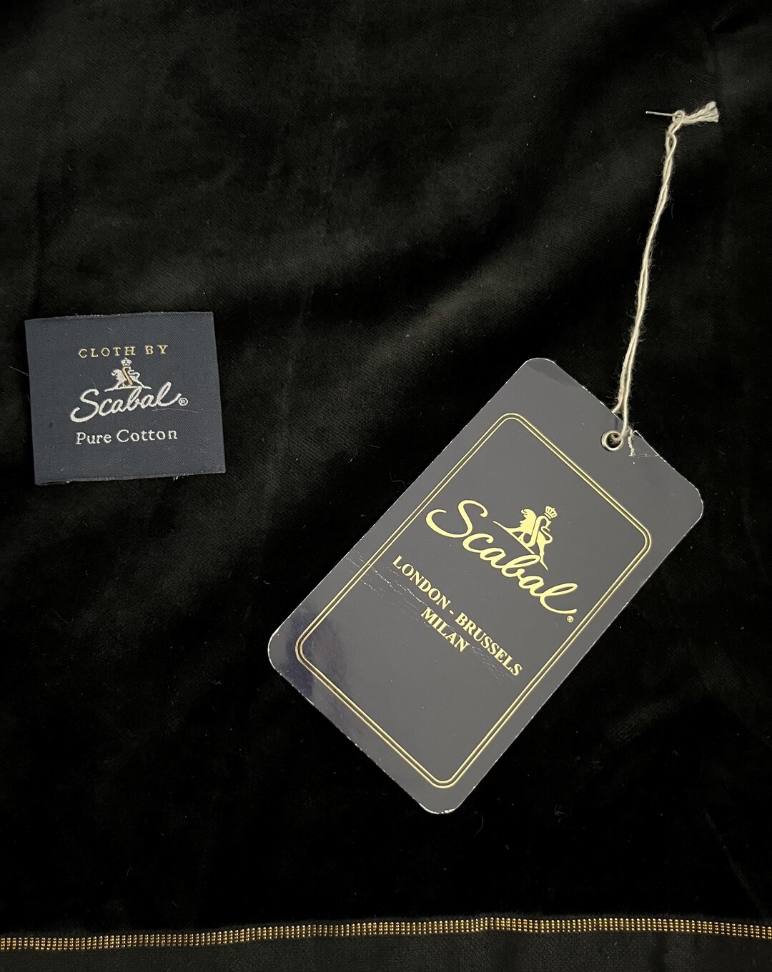 Scabal Black Cotton Velvet Fabric, Made in England. - Etsy