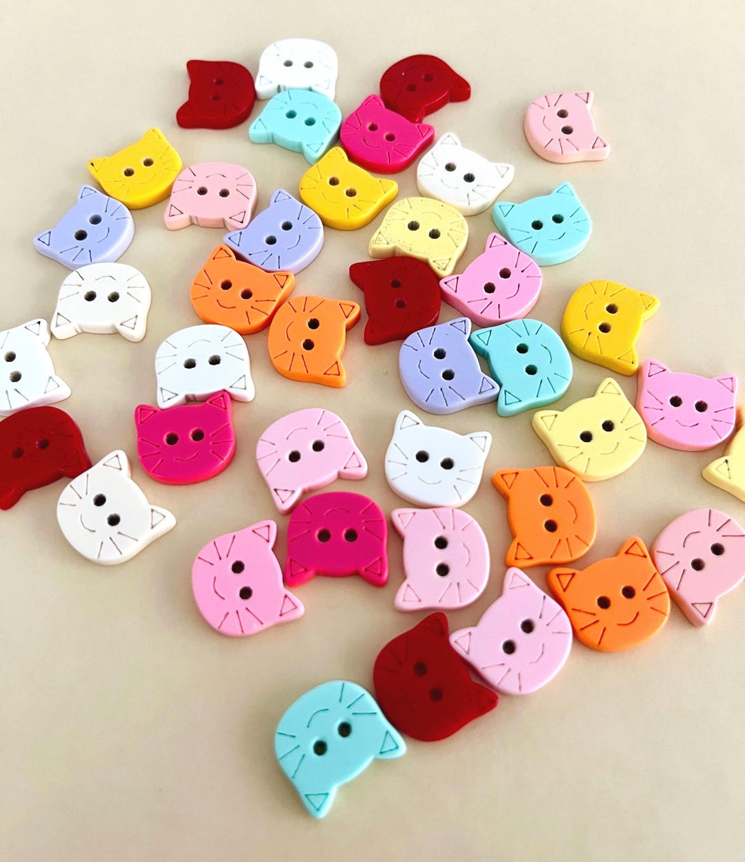 Cat Face Buttons – 6 Pcs Kitten Sewing Supplies (14mm) - Etsy