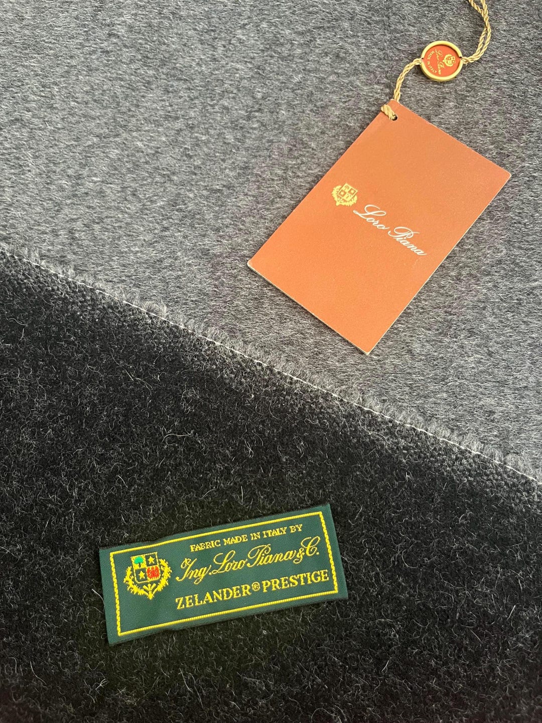 2.81 Yds Loro Piana Zelander Prestige Black Gray Double Sided Luxury ...