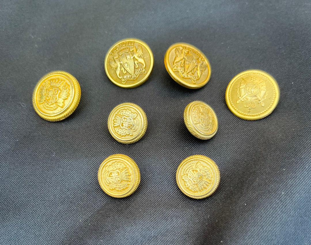 Lot of Vintage Military Navy Gold Buttons - Etsy
