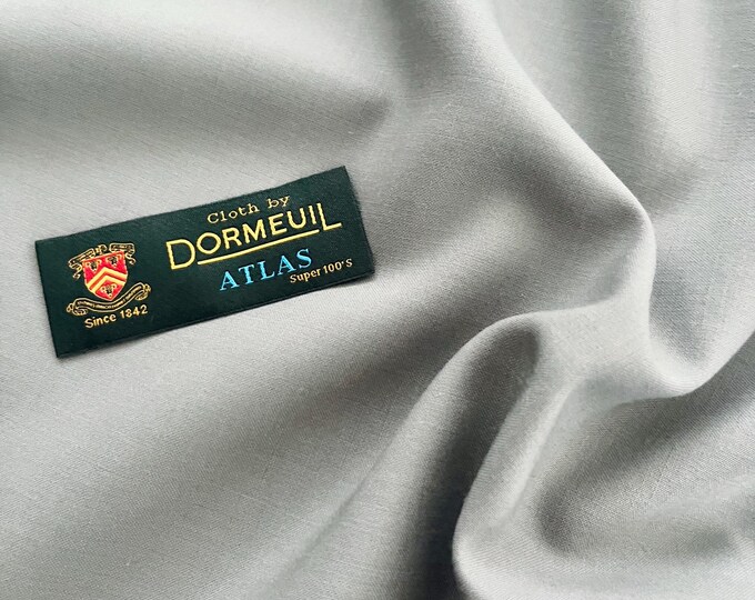 2.25 Yards Dormeuil Atlas Light Grey Wool Fabric / 158 Cm X 206 Cm ...