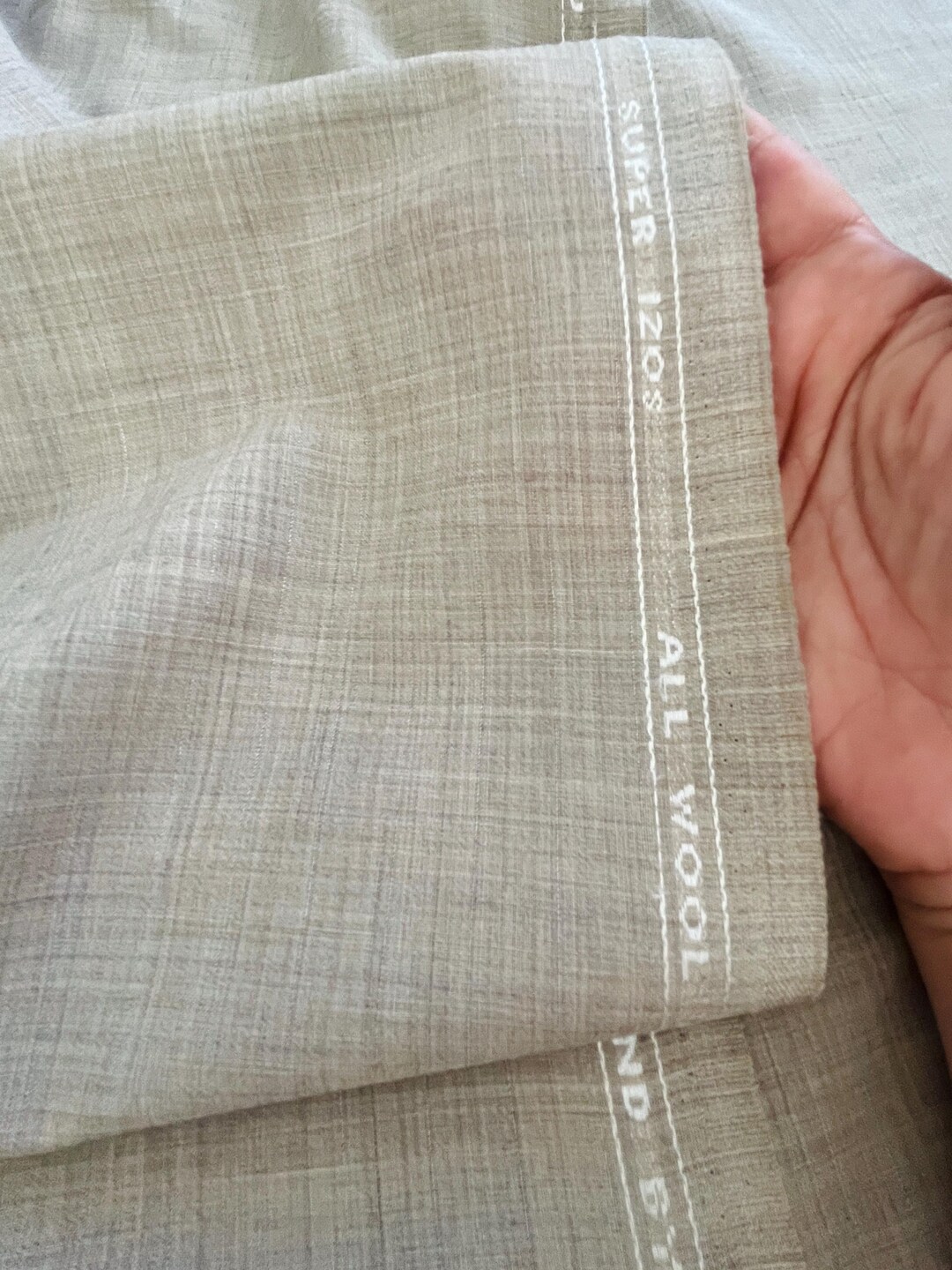 Super 120’s All Wool Fabric: Taupe Beige English Suiting Cloth - Etsy