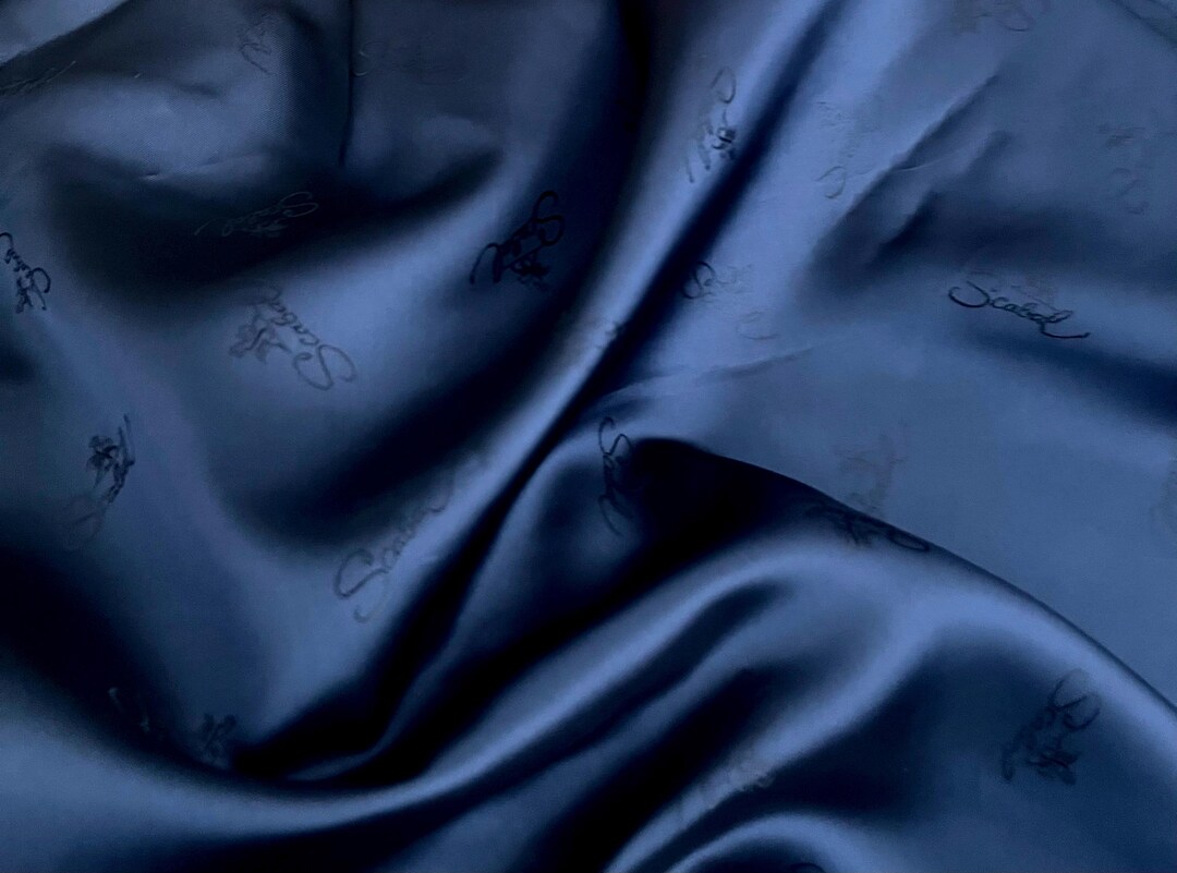 Scabal Navy Blue Luxury Lining Fabric. - Etsy