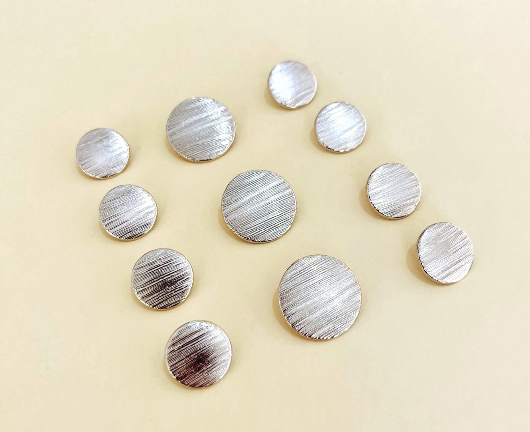 Silver Blazer Button Set for Women • Silver Blazer Buttons • 11 Pcs • 3 ...