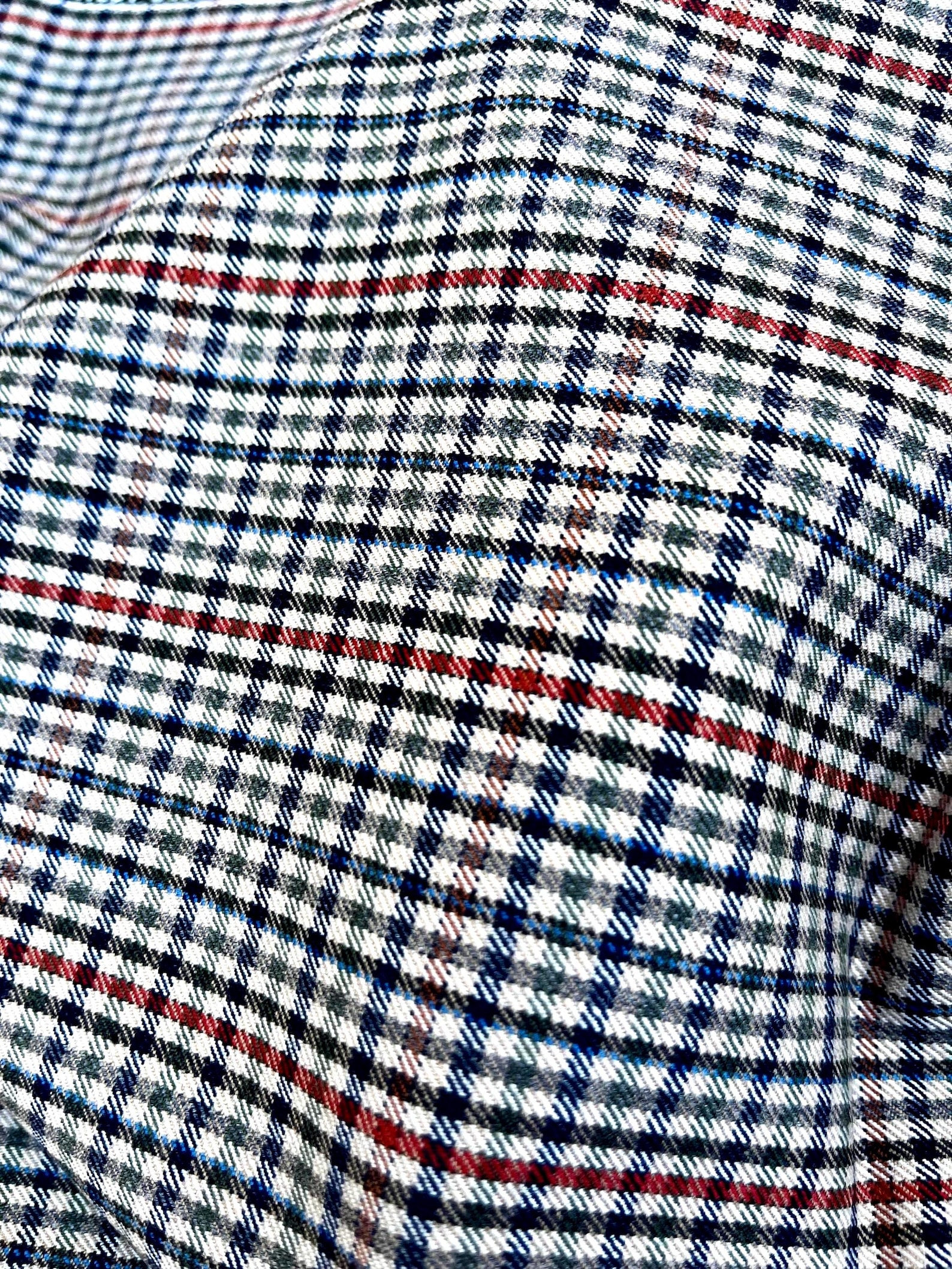 Worsted Wool Plaid Fabric; Made in England , Blue Red Check - Etsy