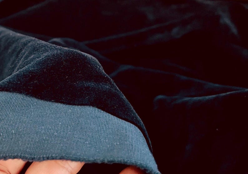 Scabal Heavyweight Cotton Velvet Black Fabric, Made in England. - Etsy