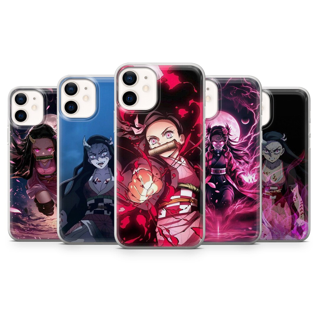 Demon Slayer Phone Nezuko Cosplay for iPhone 15, 14, 13, 12, 11, 16, XR ...