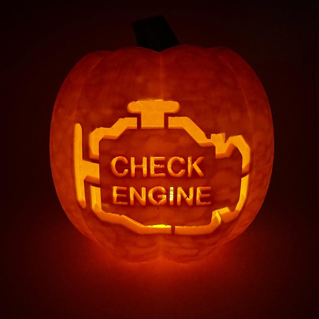 Check Engine Pumpkin - Etsy