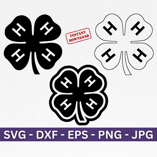 4h Svg - Etsy