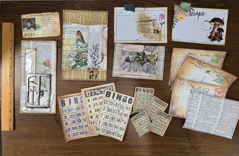 Junk Journal Ephemera Lot #1, Hand Made and One of a Kind - Etsy