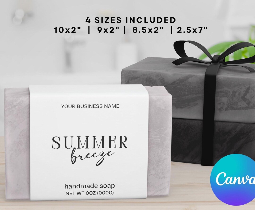 Soap Bar Label Template, Editable Soap Band Template, Printable Custom ...