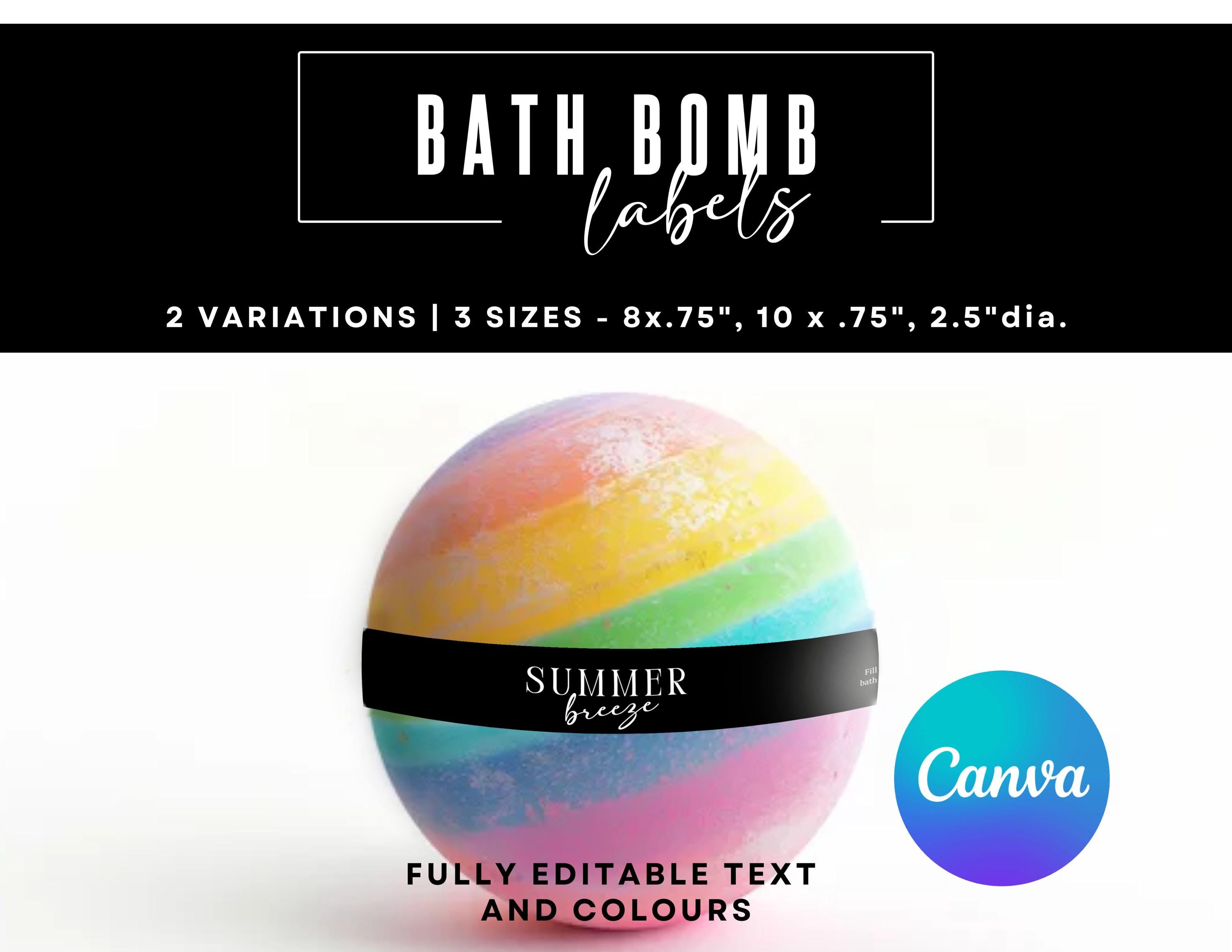 Bath Bomb Label Template. Modern Minimalist Bath Bomb Bands, Printable ...