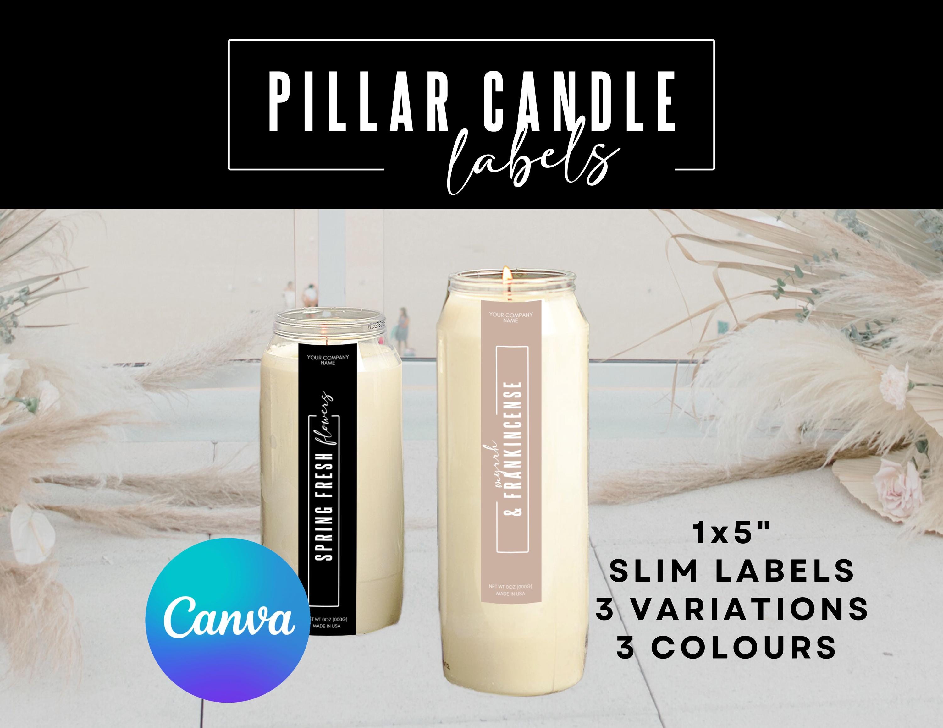 Elegant Tall Skinny Candle Label Templates, 1x5" Customisable Labels ...