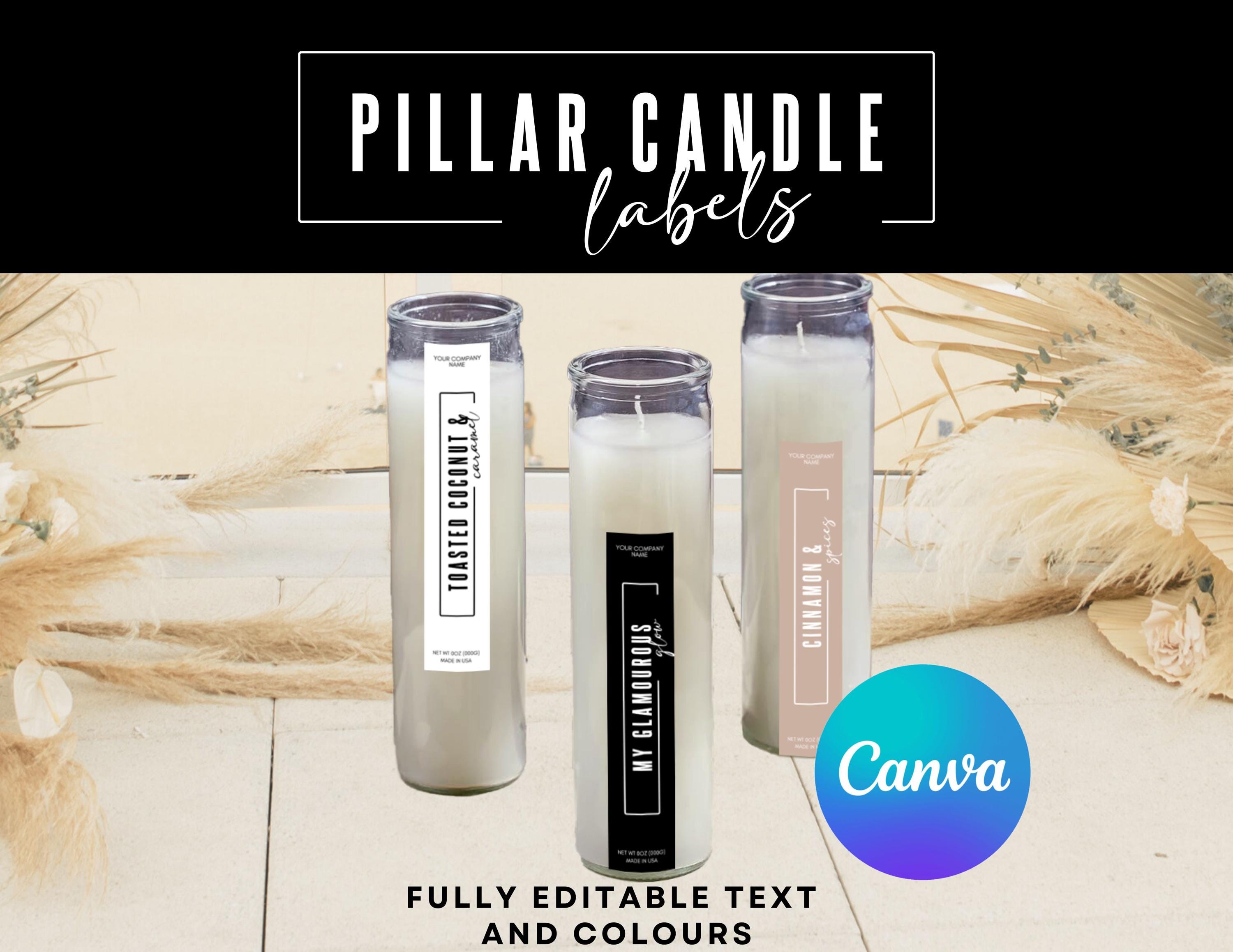Elegant Tall Skinny Candle Label Templates, 1x5" Customisable Labels ...