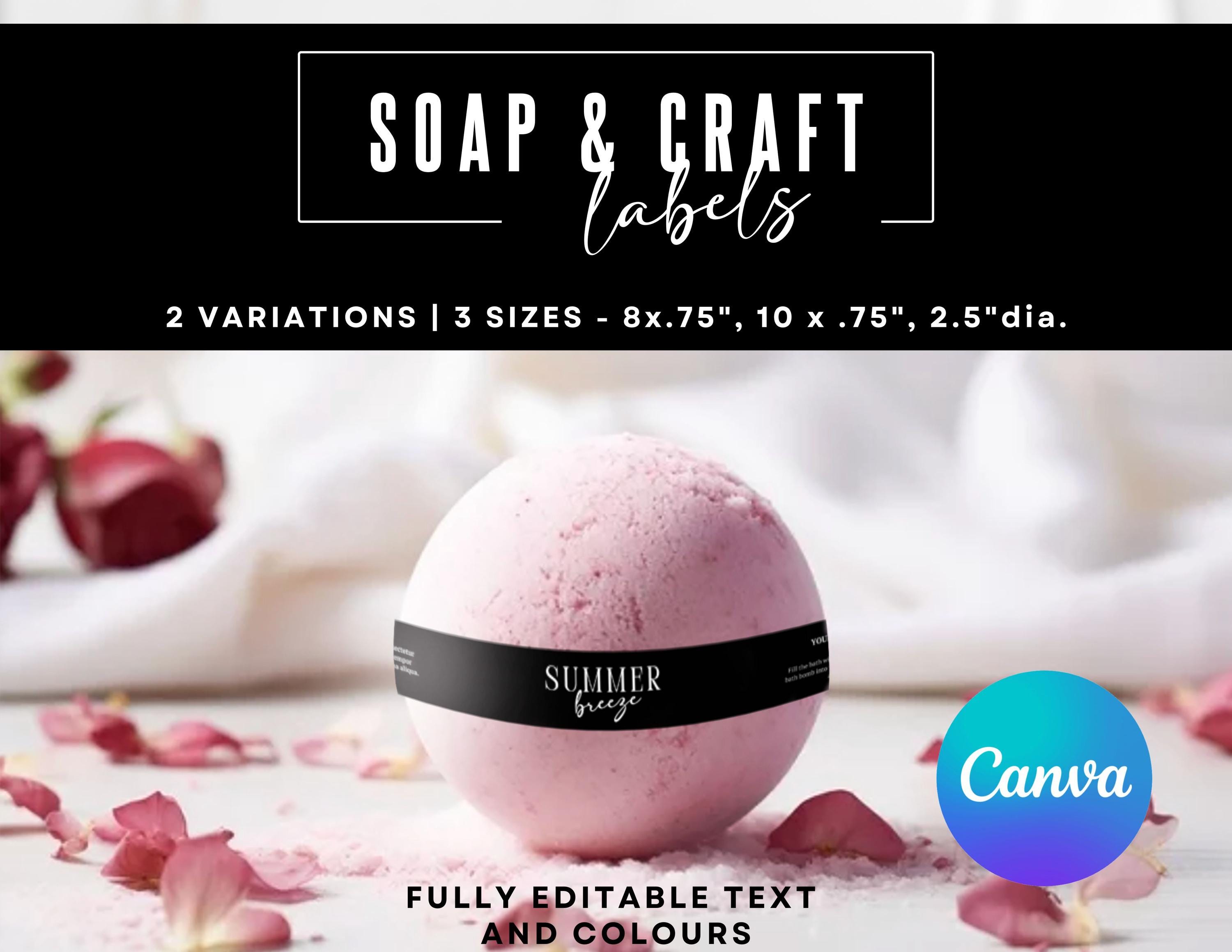 Bath Bomb Label Template. Modern Minimalist Bath Bomb Bands, Printable ...