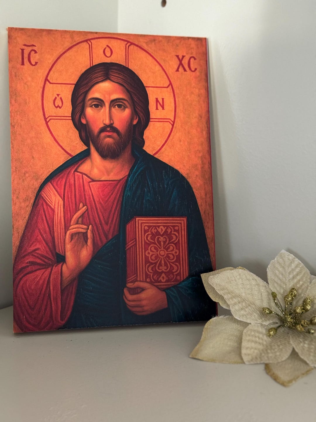 Wooden Icon of Jesus Christ - Etsy