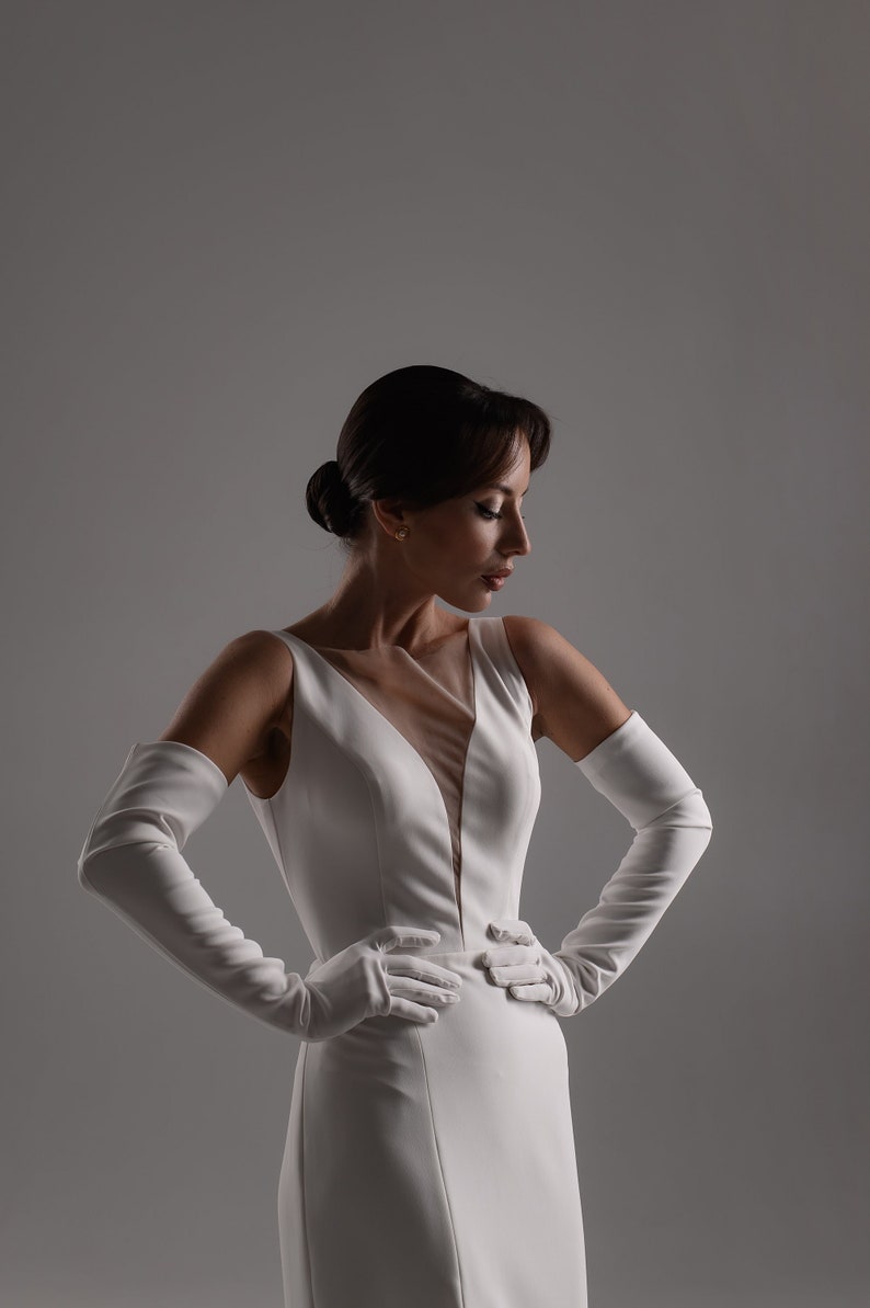 Vintage Chiffon Long Bridal Gloves, Sequin Opera Cutom Gloves, Elegant ...