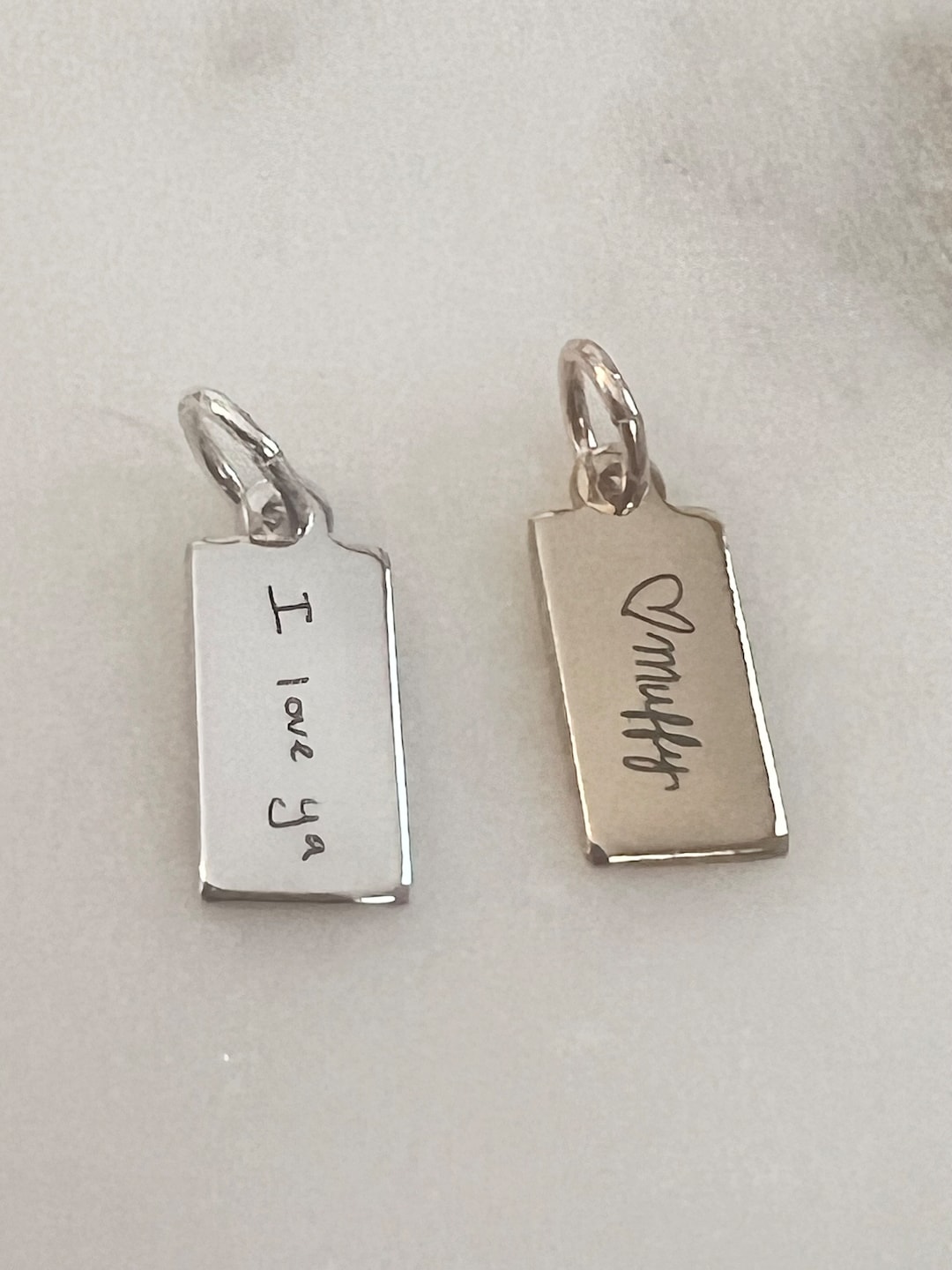 Personalized Handwritten Tag Necklace • Your Handwritting Custom Tag ...