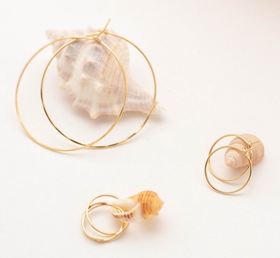 Gold Hoop Earrings Nickel Free Earrings Gold Sensitive Ears Hypoallergenic Earrings Tiny Hoop Earrings XL Gold Hoop Earrings