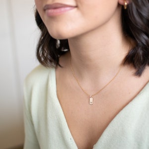 Personalized Tag Necklace • Custom Name Tag Necklace • Gold Tag ...