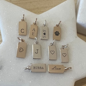 Personalized Mini Tag Charm • 14K Gold Filled Tag or 925 Sterling ...