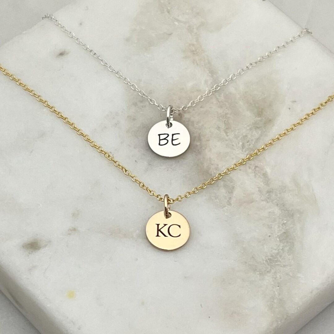 Tiny 10mm Gold Disc • Multi Disc Necklace • 14K Gold Filled • 925 ...