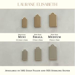 Personalized Mini Tag Charm • 14K Gold Filled Tag or 925 Sterling ...