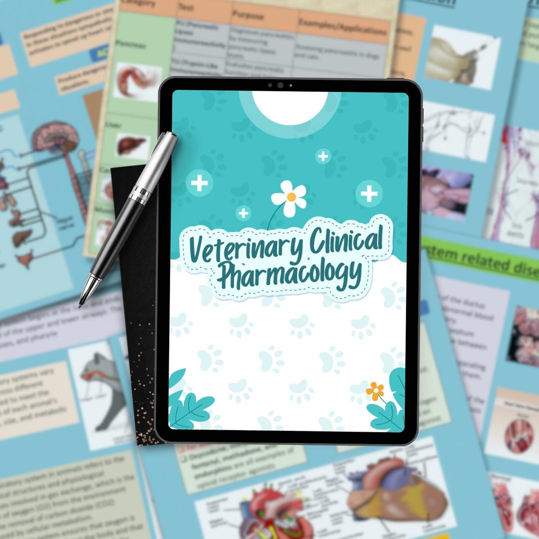 Veterinary Clinical Pharmacology Notes Nurse Study Guide Vet Nursing ...